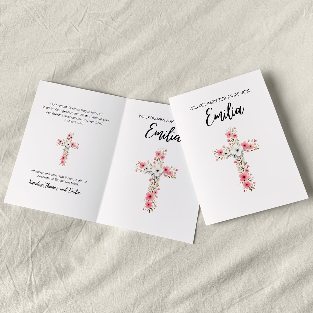 Taufe Kirchenheft, Taufheft ,personalisiert, Vorlage Kirche, Umschlag ...