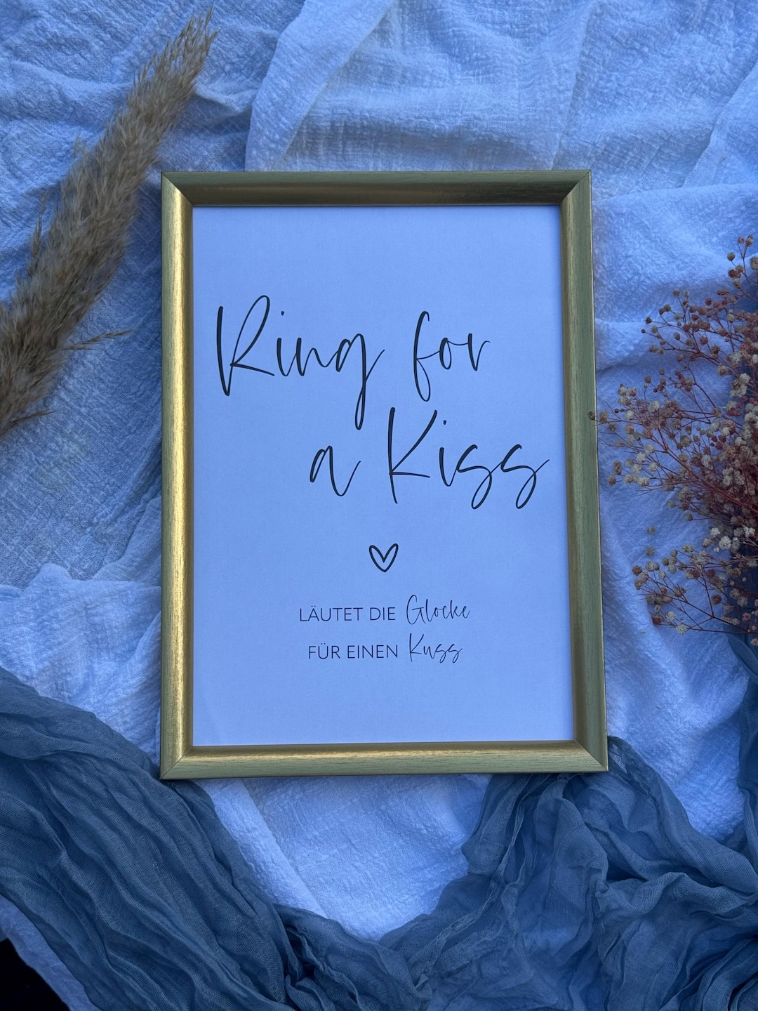 Ring for a Kiss Sign Wedding, Ring the Bell for a Kiss, Wedding Sign to ...