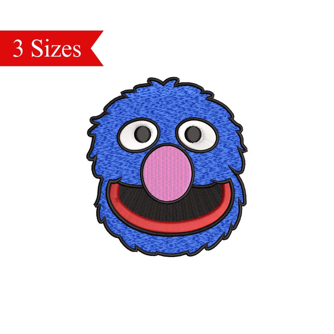 Blue Muppet Character Embroidery Design Puppet Embroidery File Muppet ...