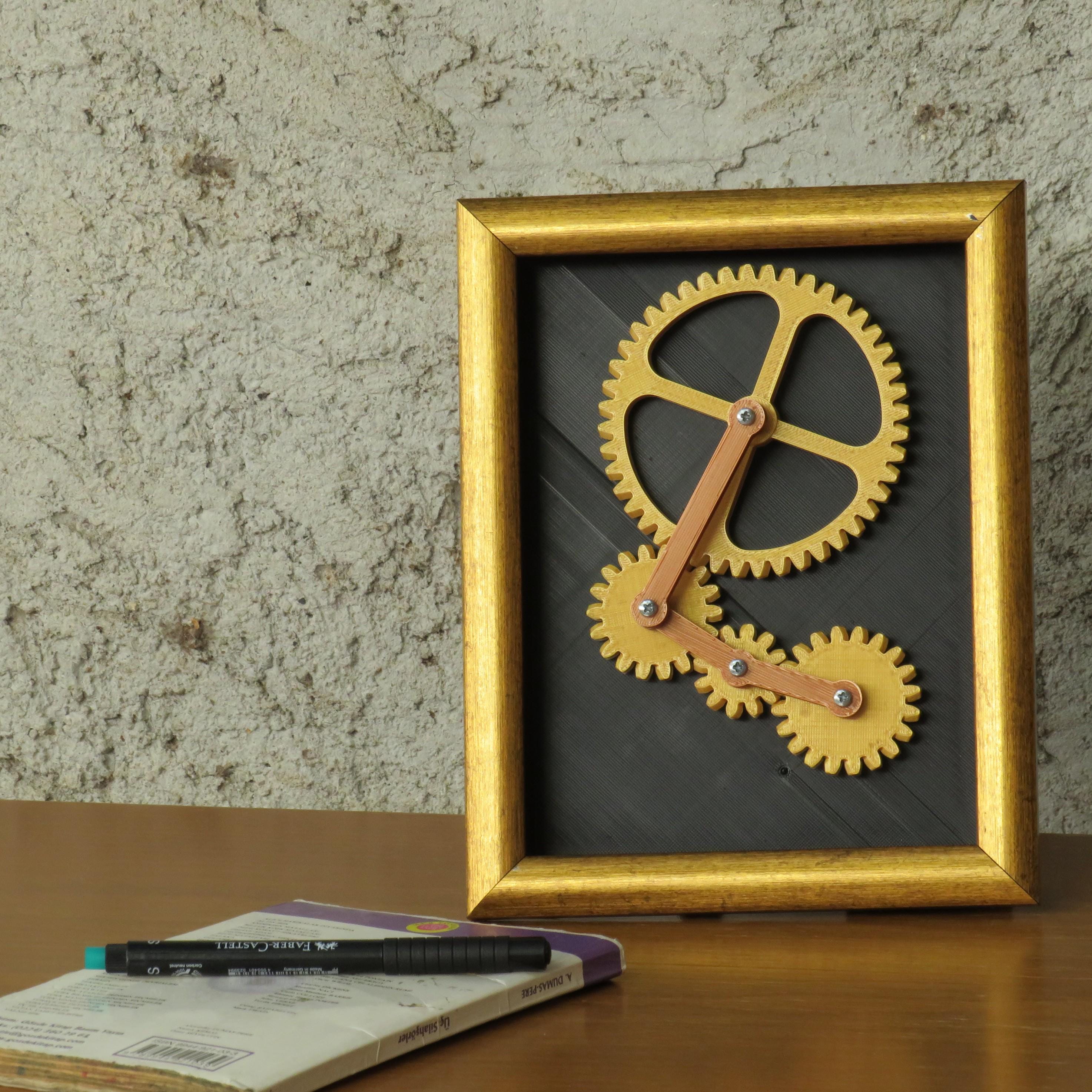 Kinetic Frame Art, Moving Gears, and a Hypnotizing Effect, a Great Look ...