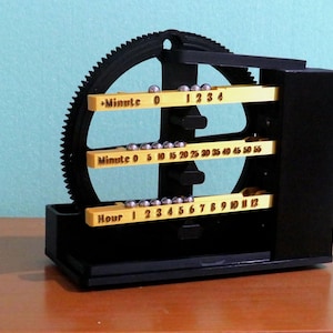 Rolling Ball Clock, Kinetic Time Machine, Automaton, Handmade Desk ...