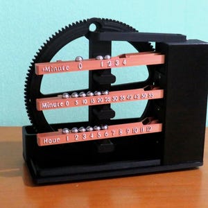 Rolling Ball Clock, Kinetic Time Machine, Automaton, Handmade Desk ...