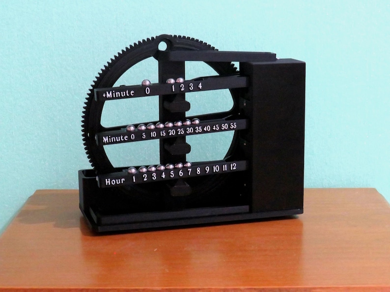 Rolling Ball Clock, Kinetic Time Machine, Automaton, Handmade Desk ...