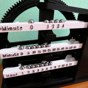 Rolling Ball Clock, Kinetic Time Machine, Automaton, Handmade Desk ...