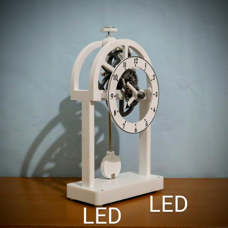 Kinetic Gear Clock: Customizable Desk & Wall Decor With LED - Etsy