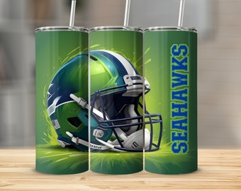 Seahawk 20oz Skinny Tumbler Wrap PNG, Sport 20oz Tumbler PNG, Mascot ...