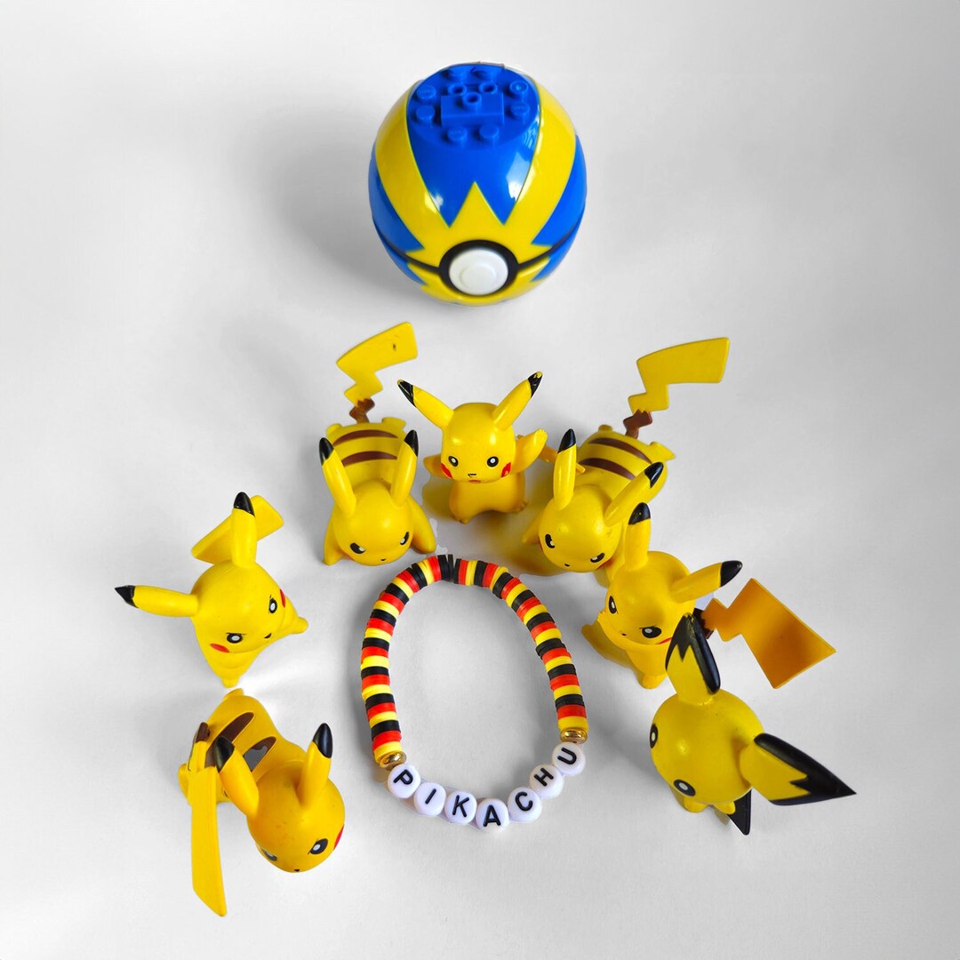 Pikachu Bracelet, Gamer, Heishi Bracelet, Handmade, Pikachu Design - Etsy