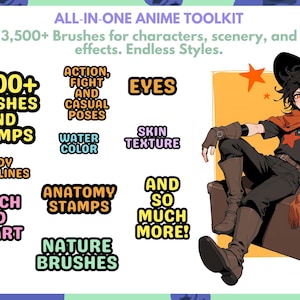 Procreate Brushes: Ultimate Anime and Manga Collection, 3500+ Brushes ...