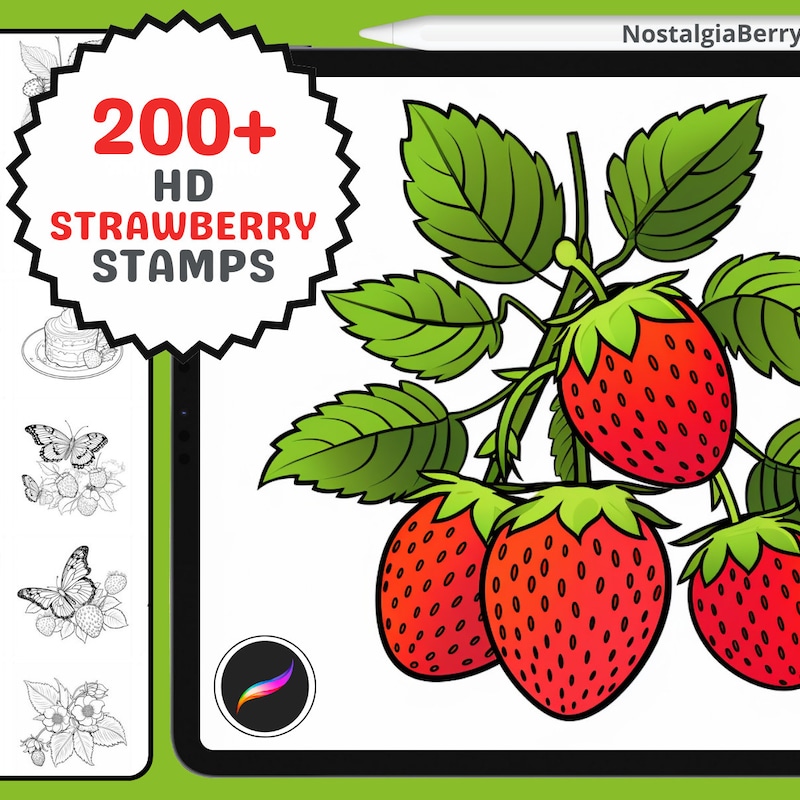 Strawberry Stamp - Etsy