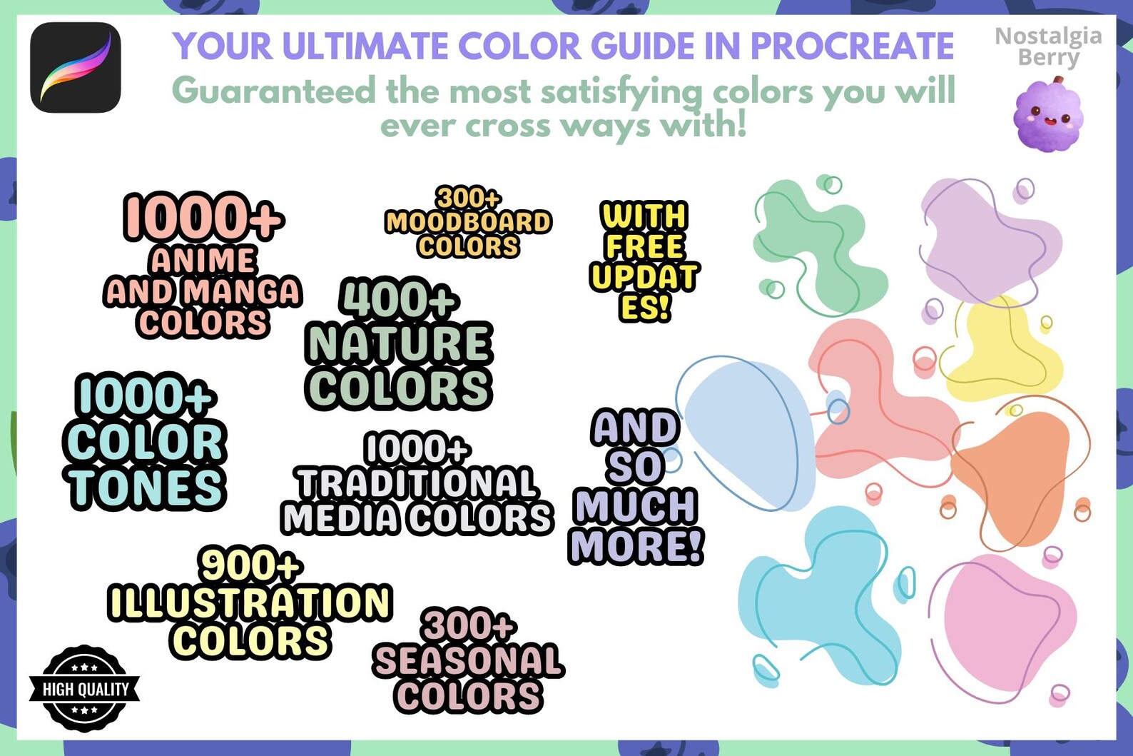 Procreate Swatches: 250+ Color Palette Bundle, 7000+ Colors for Anime ...