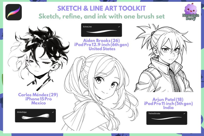 Procreate Brushes: Ultimate Anime and Manga Collection, 3500+ Brushes ...