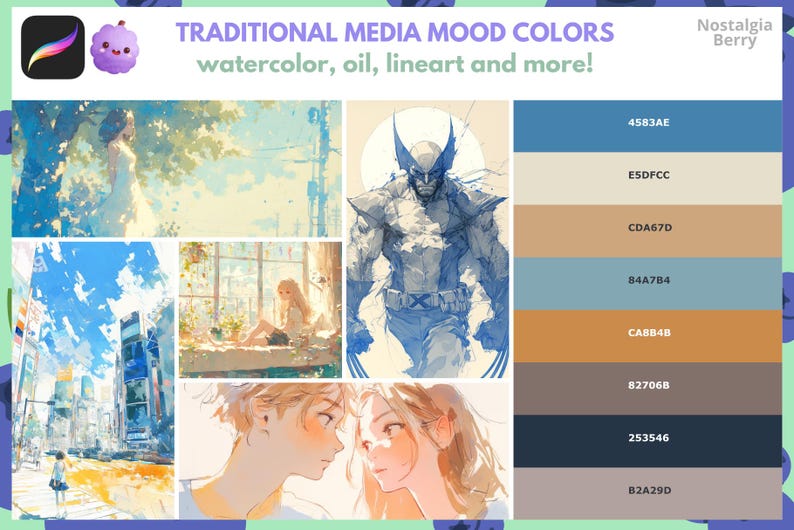 Procreate Swatches: 250+ Color Palette Bundle, 7000+ Colors for Anime ...
