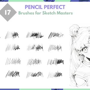 Procreate Brushes: Ultimate Sketch and Lineart Set, 20 Brushes for ...