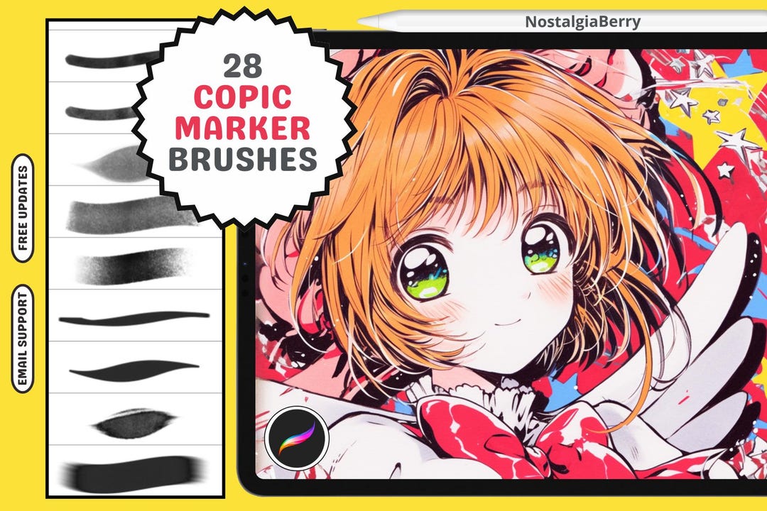 Procreate Brushes: Realistic Copic Marker Collection, 28 Brushes With ...