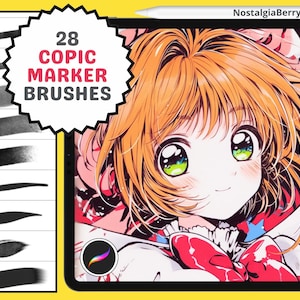 Procreate Brushes: Realistic Copic Marker Collection, 28 Brushes With ...