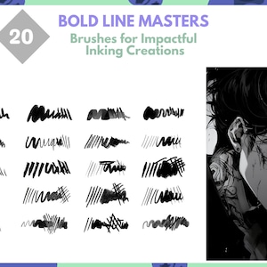 Procreate Brushes: Ultimate Sketch and Lineart Set, 20 Brushes for ...