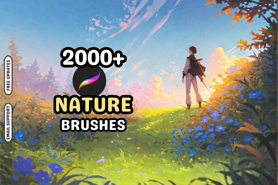 Procreate Nature Brush Bundle: Nature's Masterpiece Collection, 2000 ...