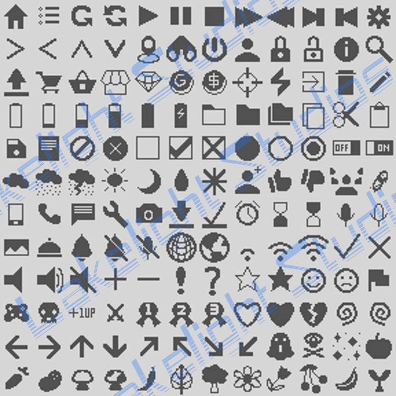 Basic UI Pixel Icons - Etsy