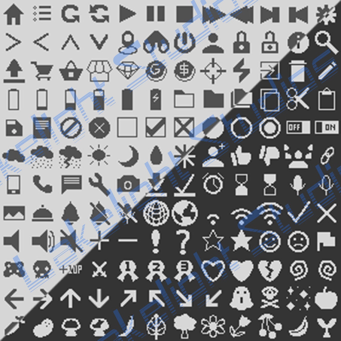 Basic UI Pixel Icons - Etsy