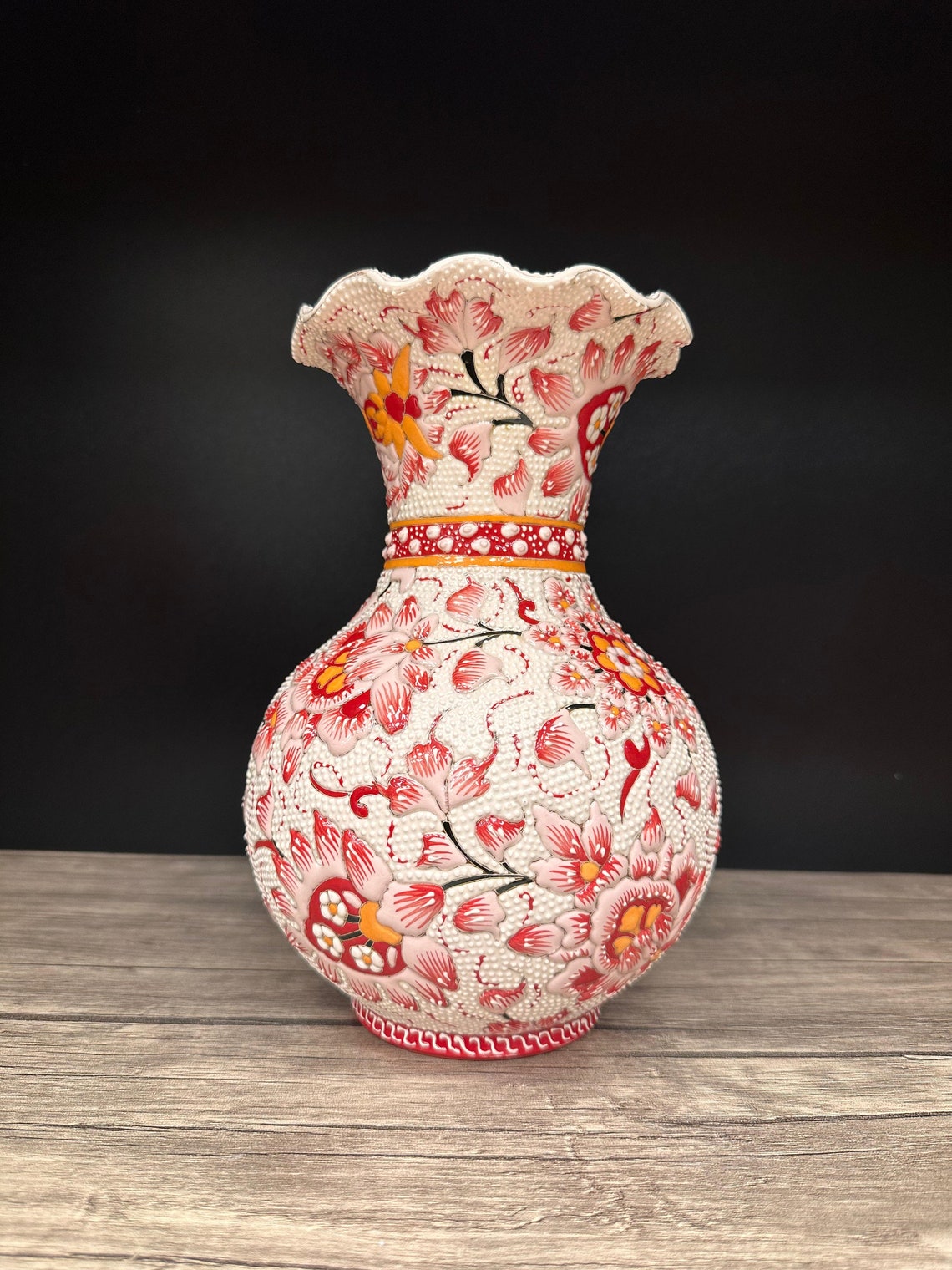 Vase Ceramic, Turkish Ceramic, Traditional Ceramic, Tile Vase, Handmade ...