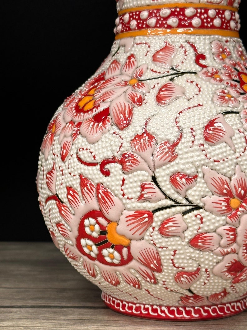 Vase Ceramic, Turkish Ceramic, Traditional Ceramic, Tile Vase, Handmade ...