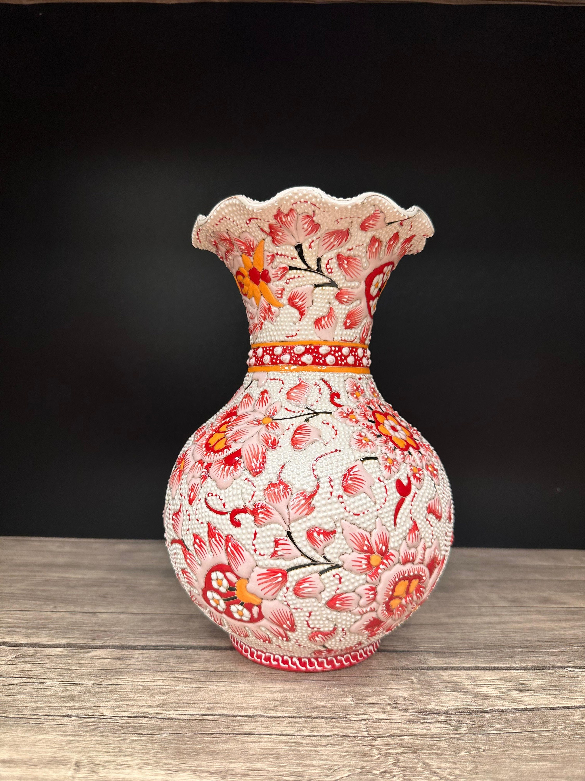Vase Ceramic, Turkish Ceramic, Traditional Ceramic, Tile Vase, Handmade ...
