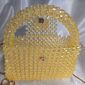 Crystal Yellow Handmade Beaded Bag - Etsy