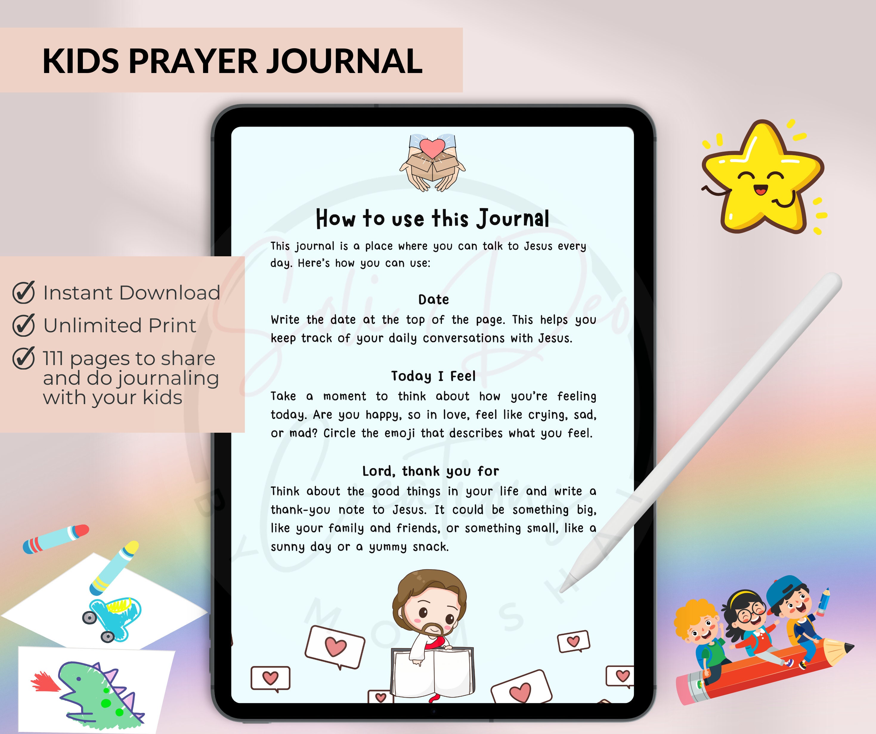 Kids Prayer Journal | Bible Study Journal | Kids Diary | Daily Journal ...