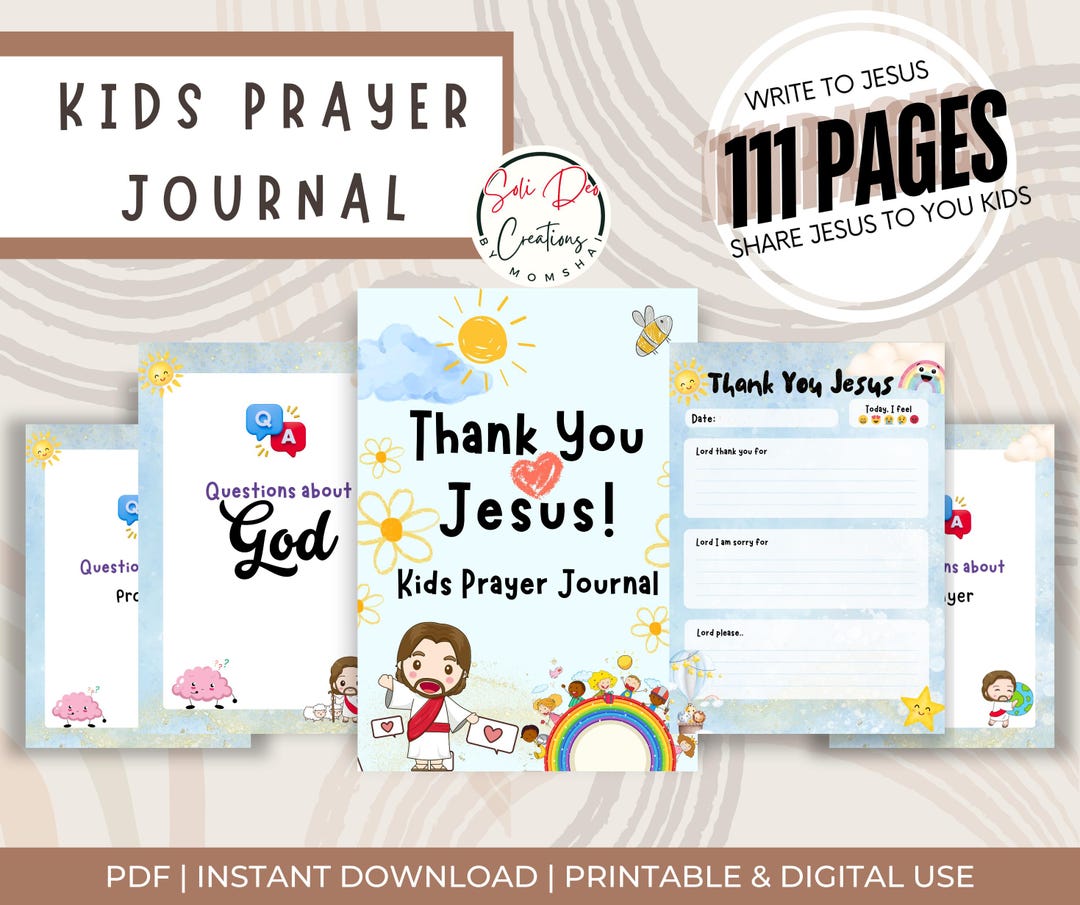 Kids Prayer Journal | Bible Study Journal | Kids Diary | Daily Journal ...