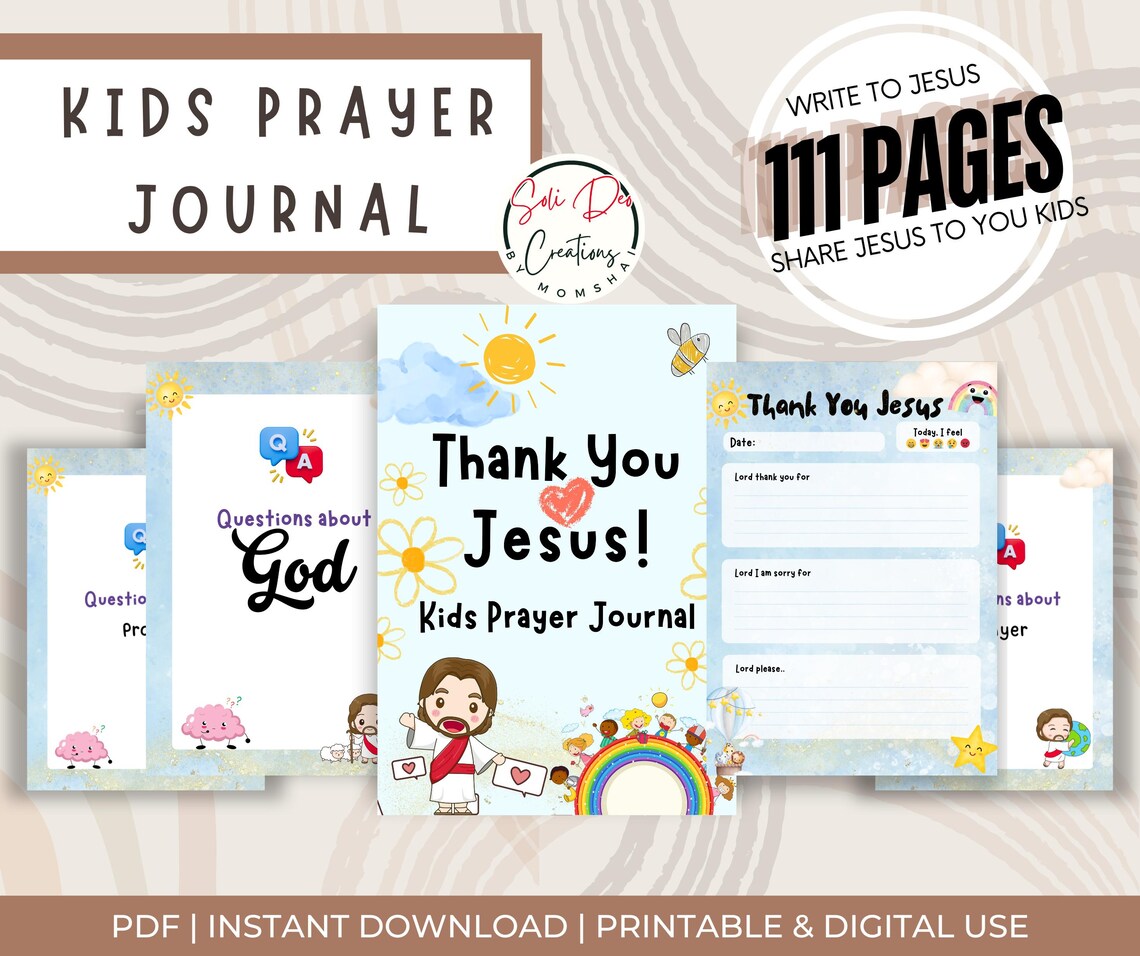 Kids Prayer Journal | Bible Study Journal | Kids Diary | Daily Journal ...