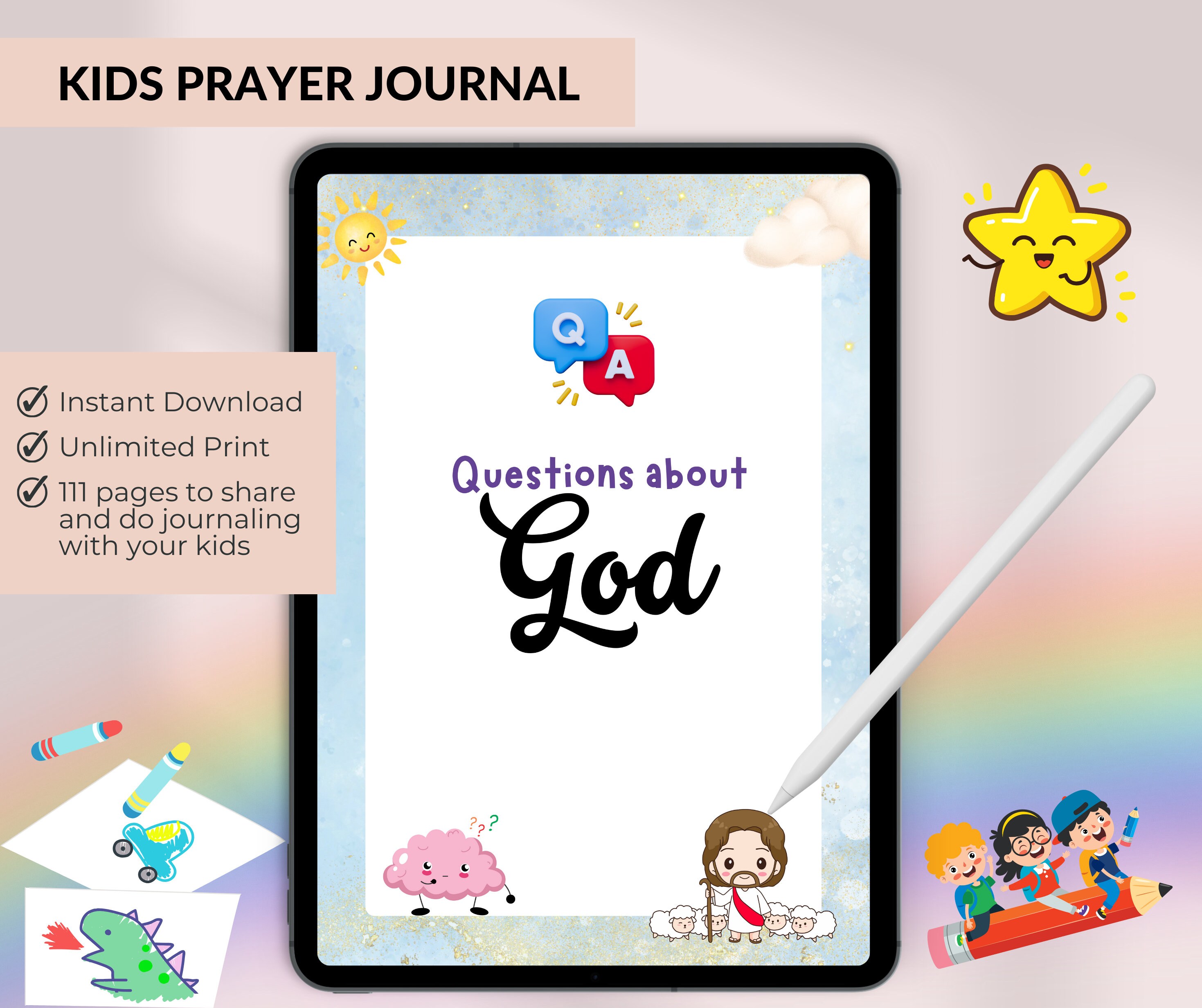 Kids Prayer Journal | Bible Study Journal | Kids Diary | Daily Journal ...
