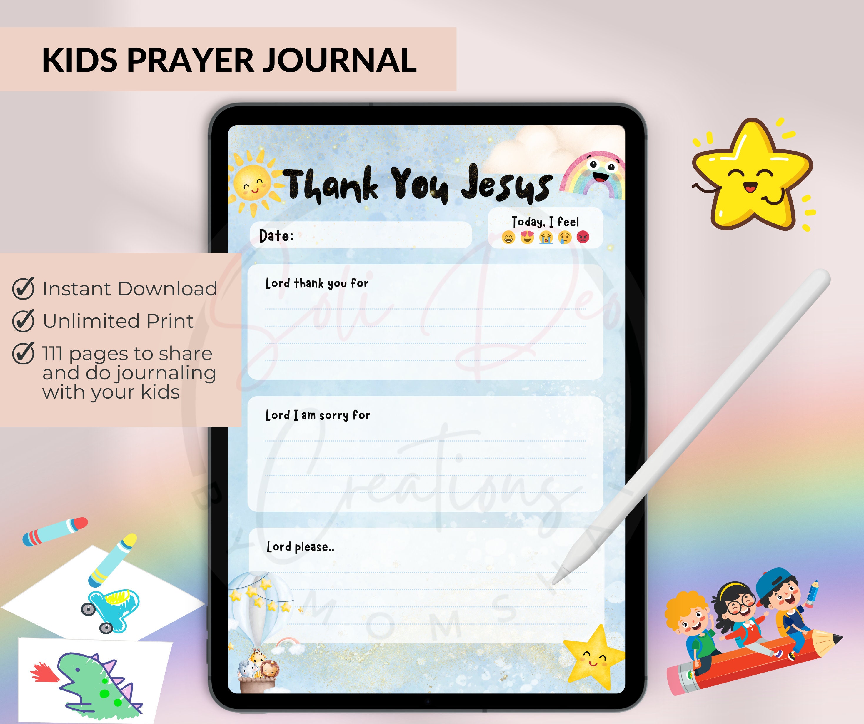 Kids Prayer Journal | Bible Study Journal | Kids Diary | Daily Journal ...