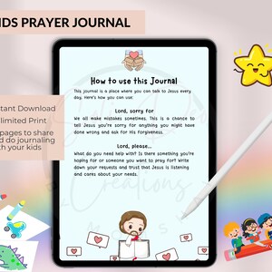 Kids Prayer Journal | Bible Study Journal | Kids Diary | Daily Journal ...