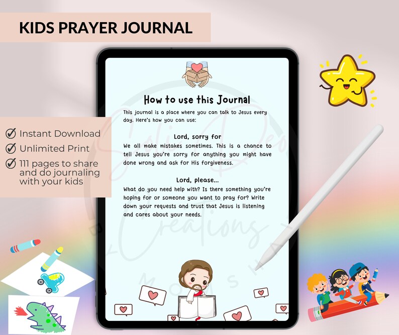 Kids Prayer Journal | Bible Study Journal | Kids Diary | Daily Journal ...