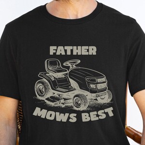 Comfort Color Father Mows Best Shirt, Lawn Mower Shirt, Dad Jokes Shirt ...