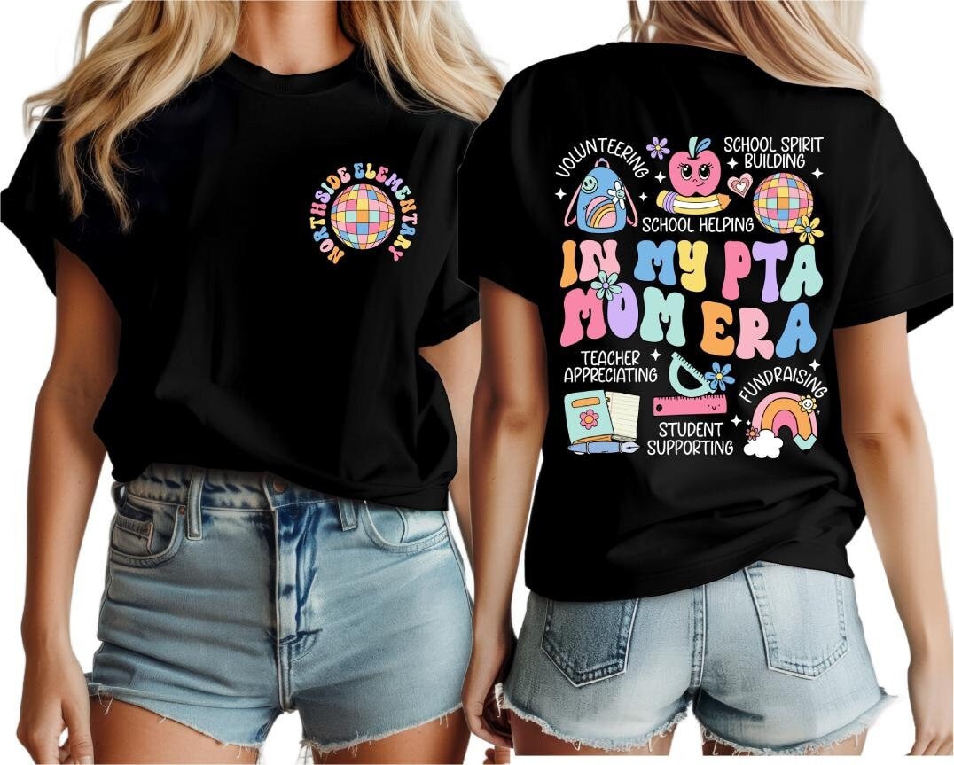 PTA Mom Shirt, Custom in My PTA Mom Era Shirt, Parent Teacher ...