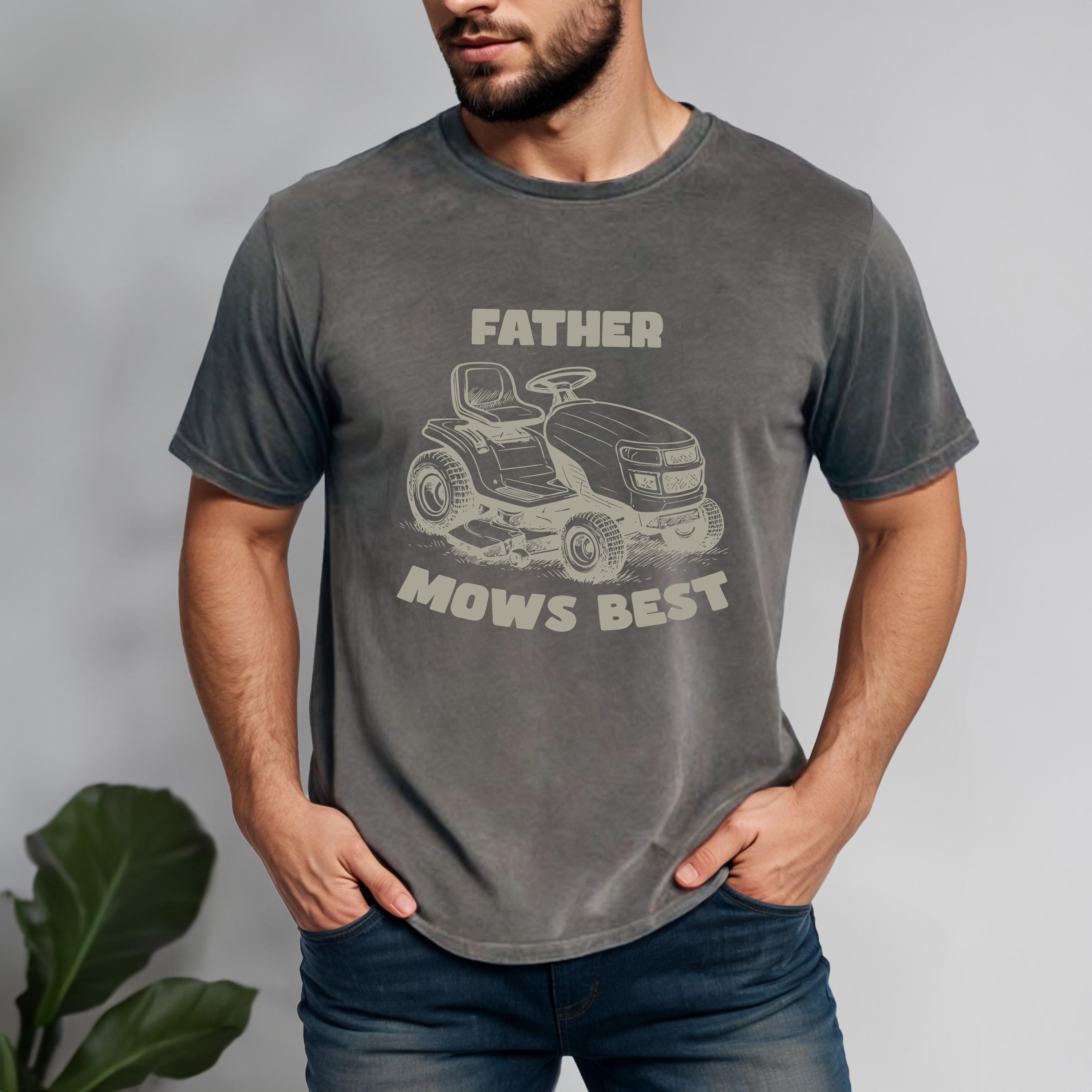 Comfort Color Father Mows Best Shirt, Lawn Mower Shirt, Dad Jokes Shirt ...