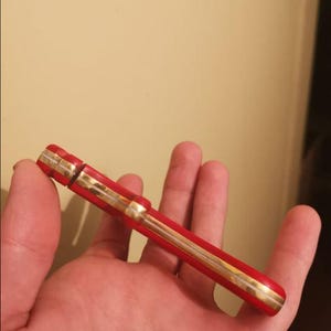 Custom Hydra Micarta 5-layer Red Micarta With Brass & White Core Mosiac ...