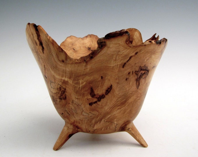 Natural Edge Maple Burl Bowl: Wood Turned Lacquer Finish - Etsy