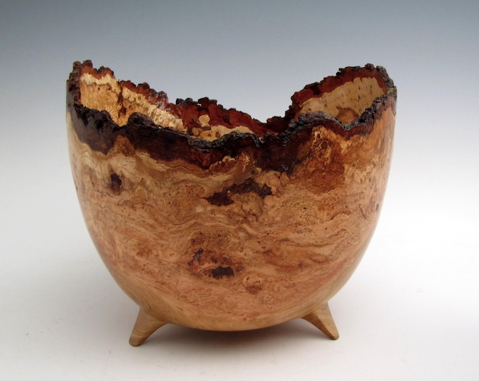 Cherry Burl Wood Bowl Wood Bowl Handmade Wood Turned Cherry Bowl Wood ...