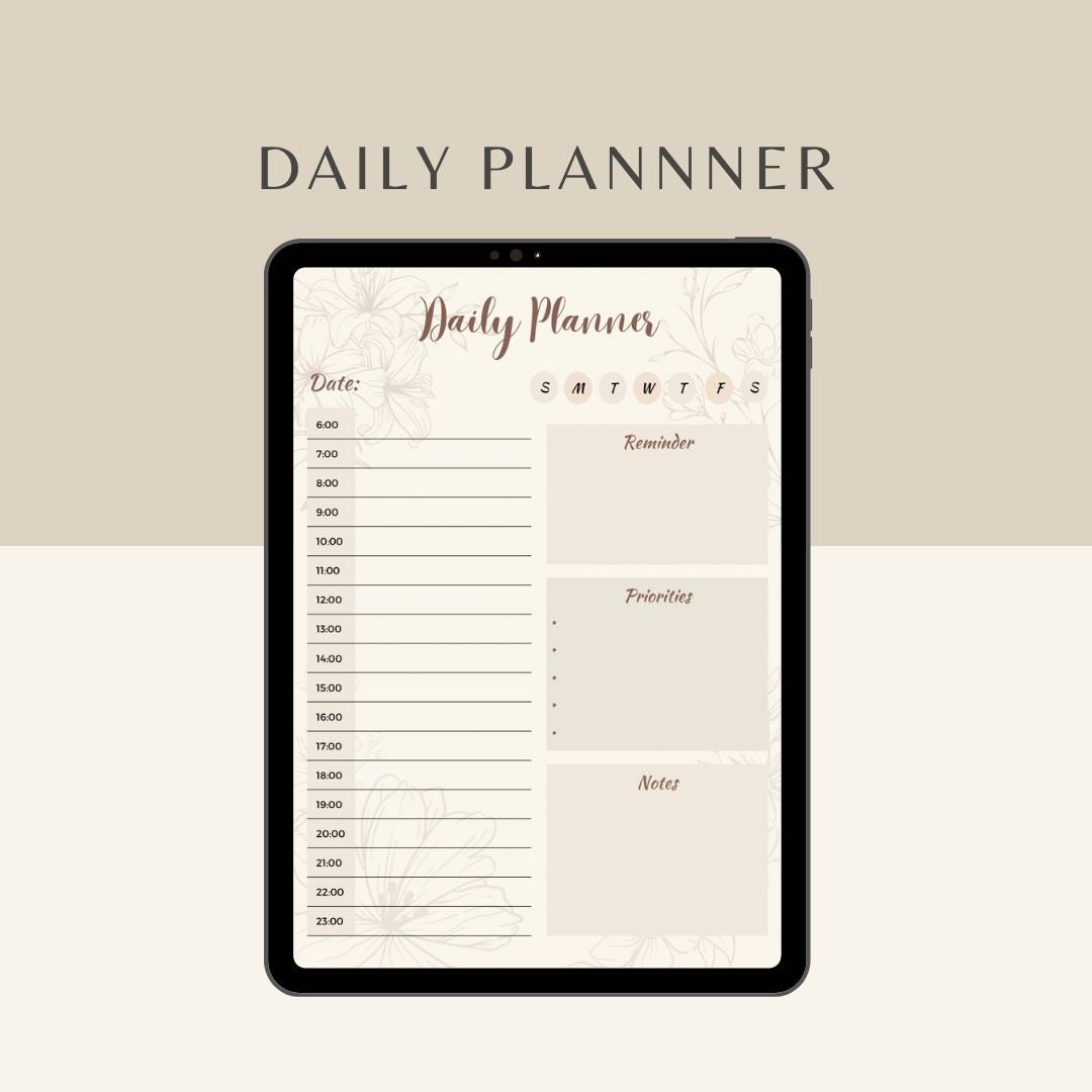 Printable Planner Printable Day Planner Planner Template Pdf Organize ...