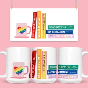 LGBTQ+ Books Mug, Queer Books, Romcom, Gifts for Readers, Gifts for ...