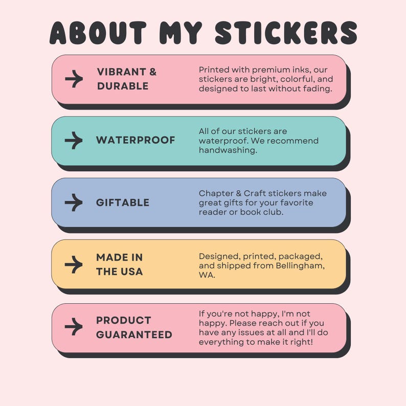Book Genres Book Stack Sticker, Bookish Kindle Decal, Gifts for Book ...