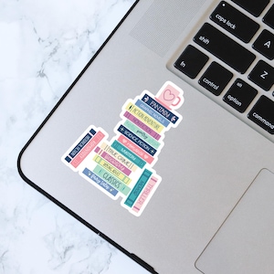 Book Genres Book Stack Sticker, Bookish Sticker, Kindle Decal, Gifts ...