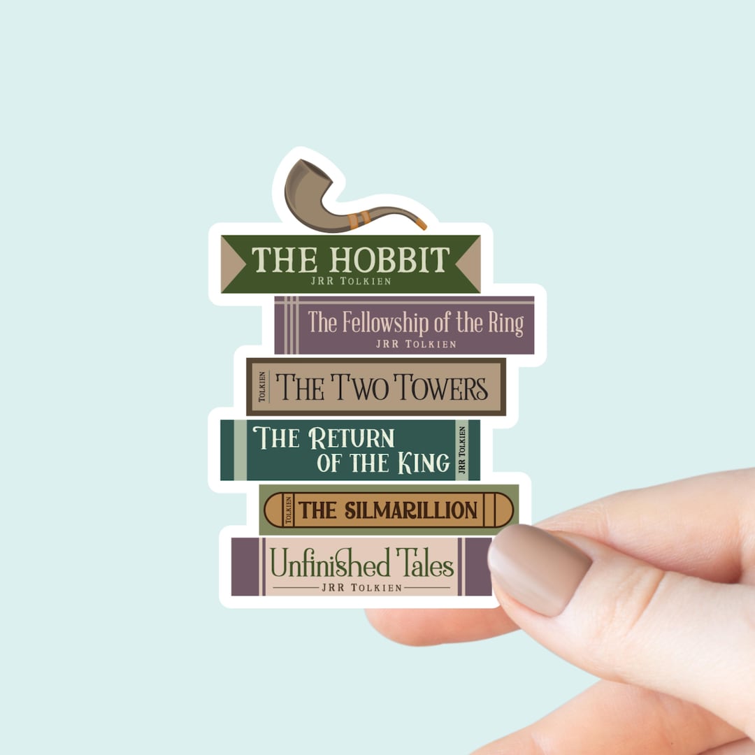 Tolkien Lord of the Rings Book Stack Sticker, Bookish Sticker, Kindle ...