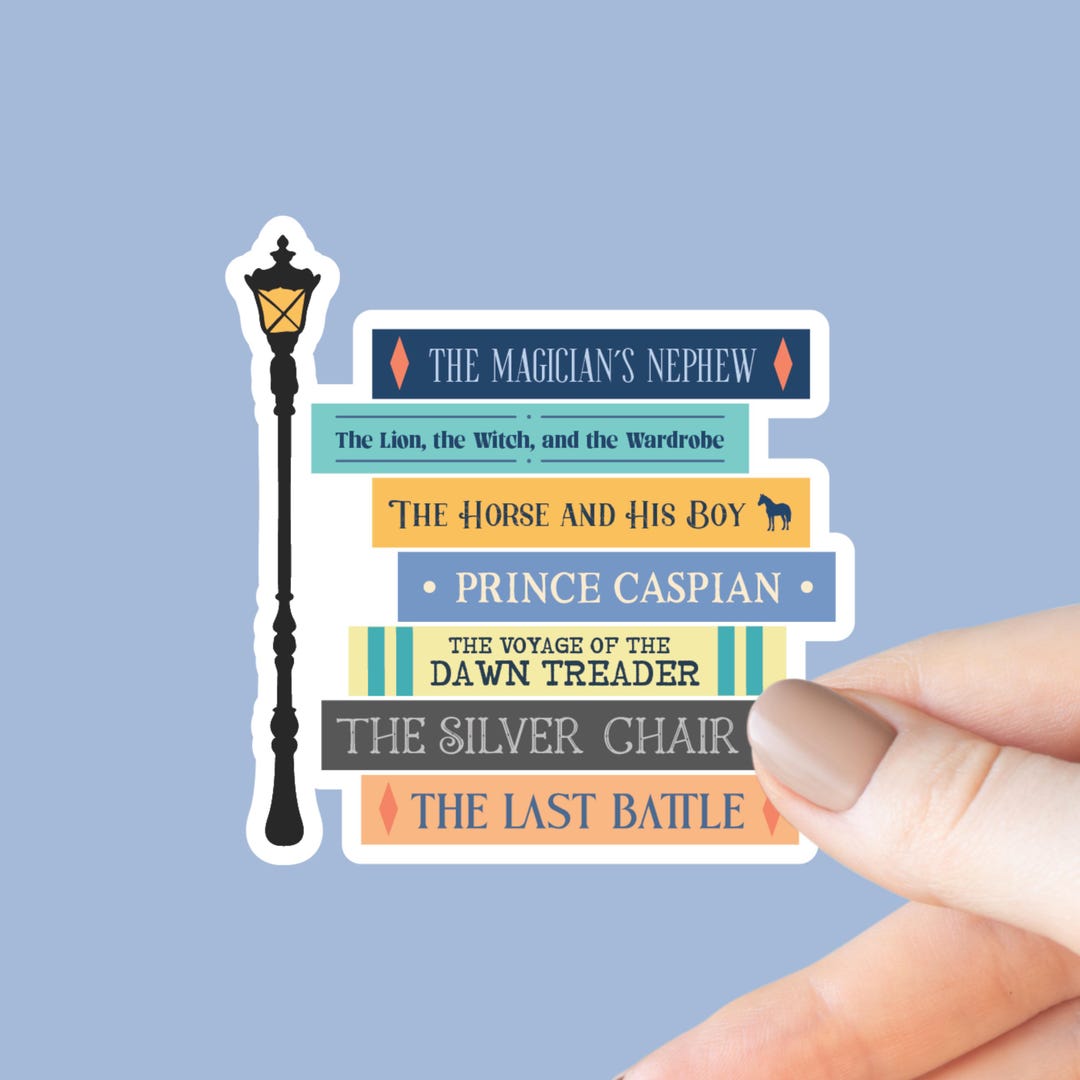 Narnia Book Stack Sticker, Bookish Kindle Laptop Decal, Gifts for Book ...
