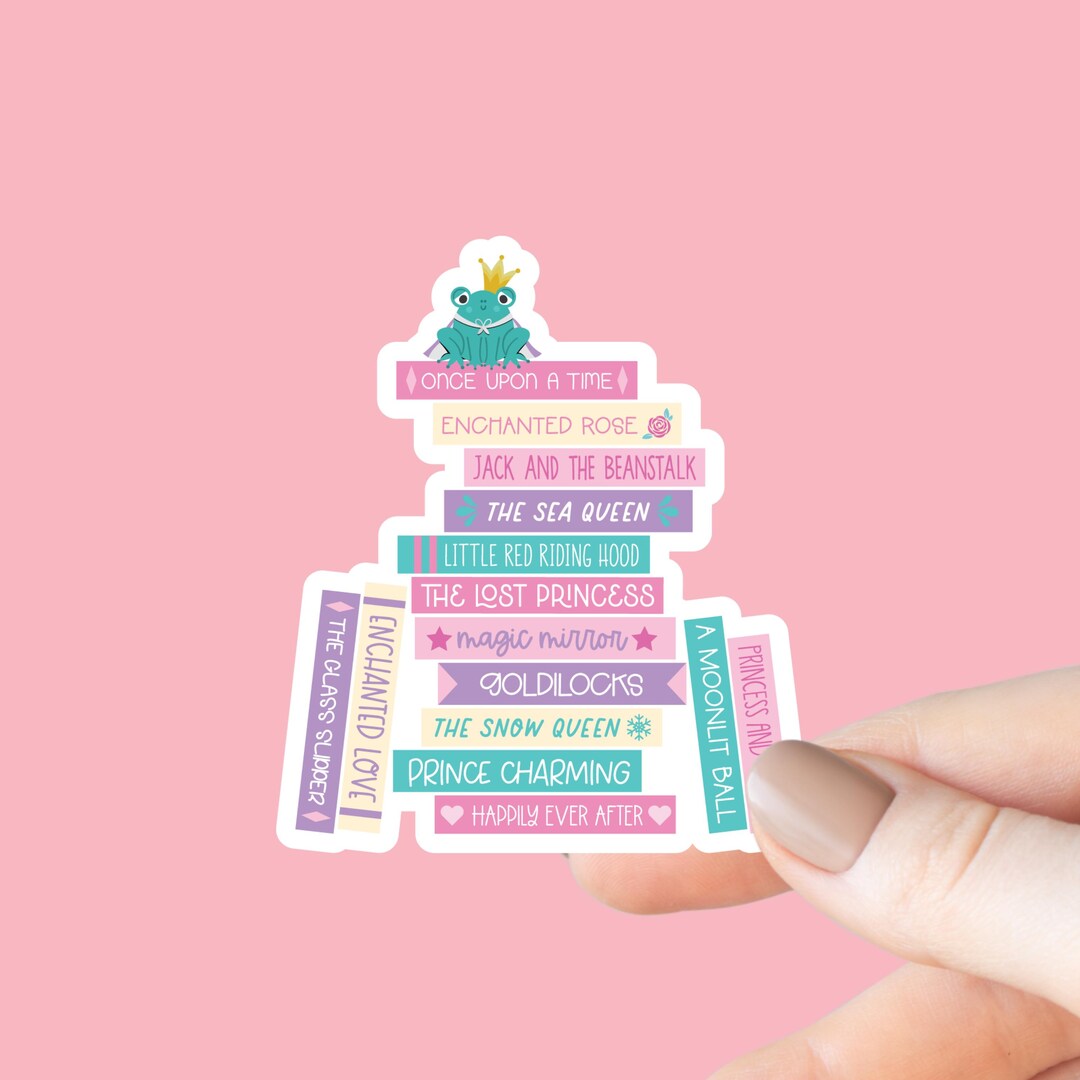Fairy Tales Book Stack Sticker, Bookish Sticker, Kindle Laptop Decal ...