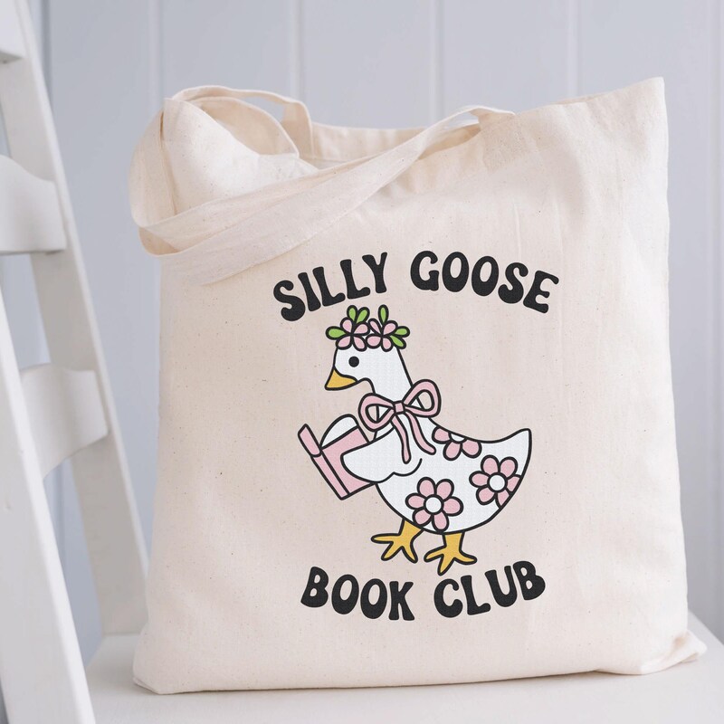Silly Goose Book Club Bag - Etsy