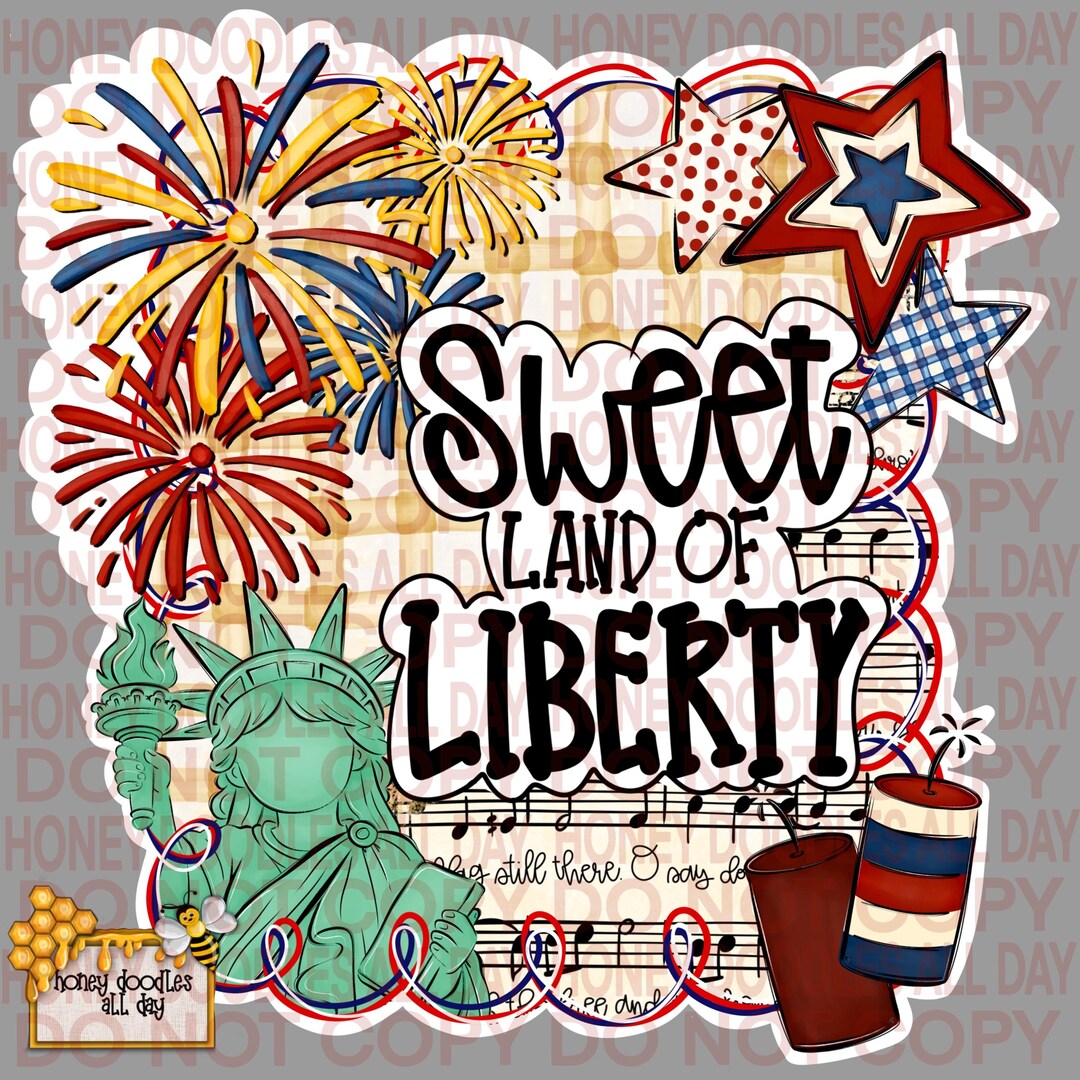 Sweet Land of Liberty PNG | Patriotic Statue of Liberty Design | 4th of ...
