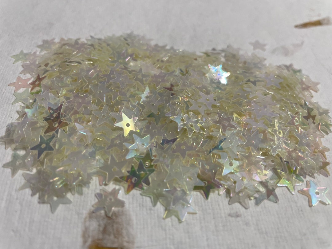 7g of 7 Mm Little Star Sequins in Winter White AB Color - Etsy